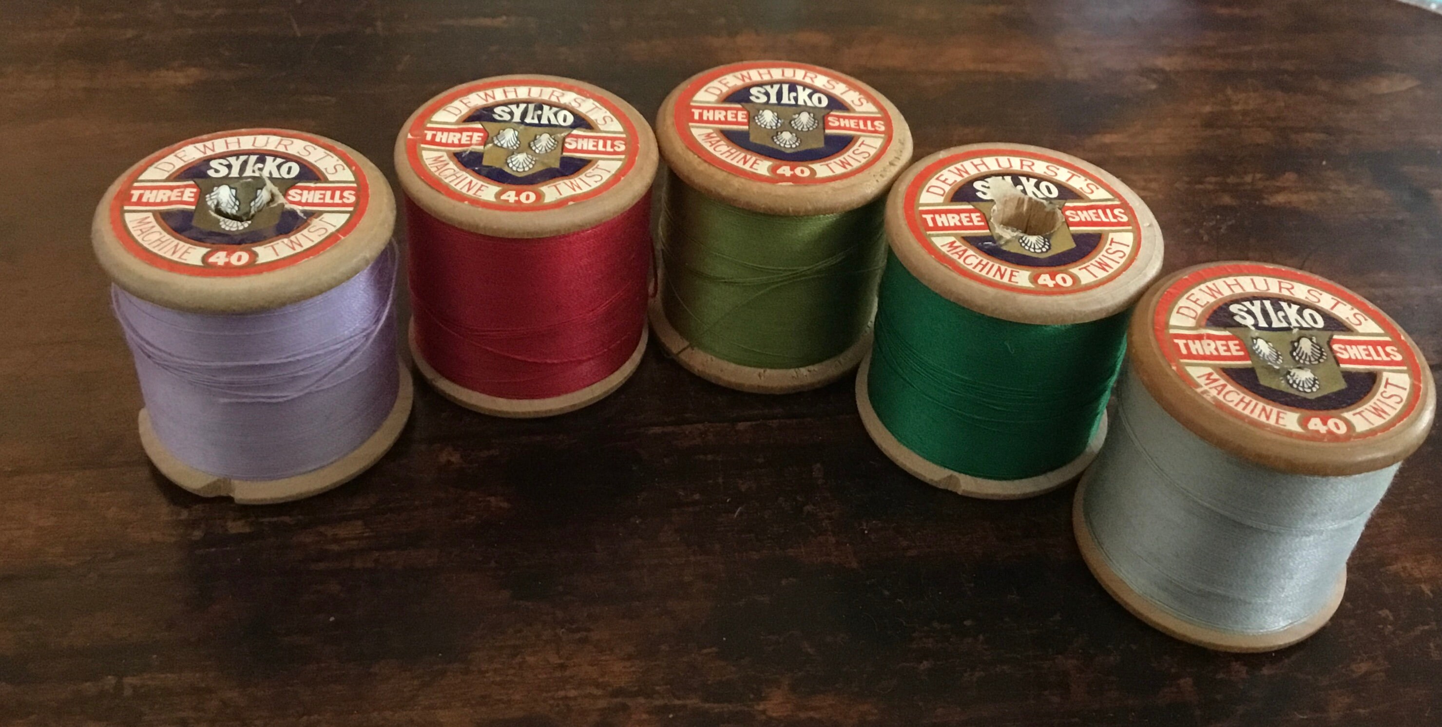 Selection of Vintage Wooden Sylko Threads - Etsy UK