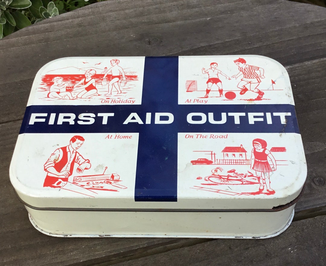 Vintage First Aid Tin Box - Etsy