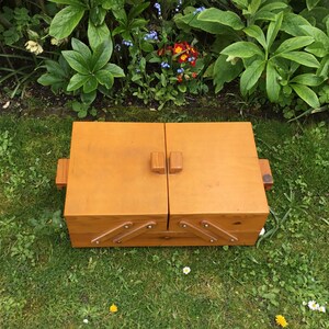 Large Vintage 2 Tier Cantilever Sewing Box | Craft Box | Tool Box - Etsy