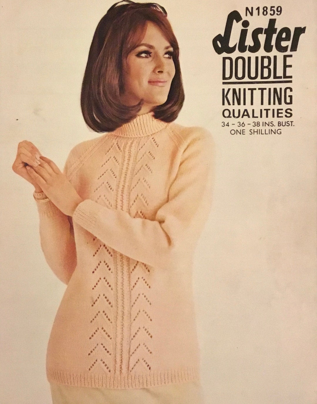 Vintage Lister Ladys Sweater in 3 Sizes Knitting Pattern No. N1809 to ...