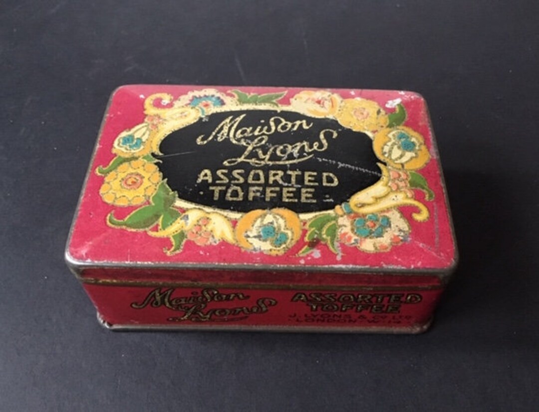 Vintage Maison Lyons Assorted Toffee Tin Box - Etsy