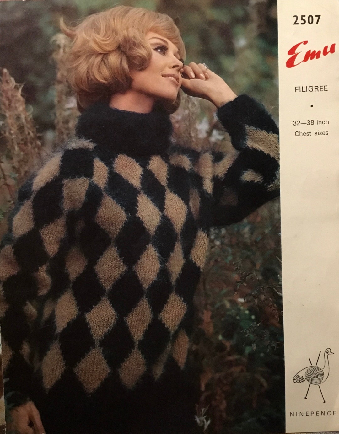 Vintage Emu Sweater Knitting Pattern No. 2507 - Bust 32” | 38” - Etsy UK
