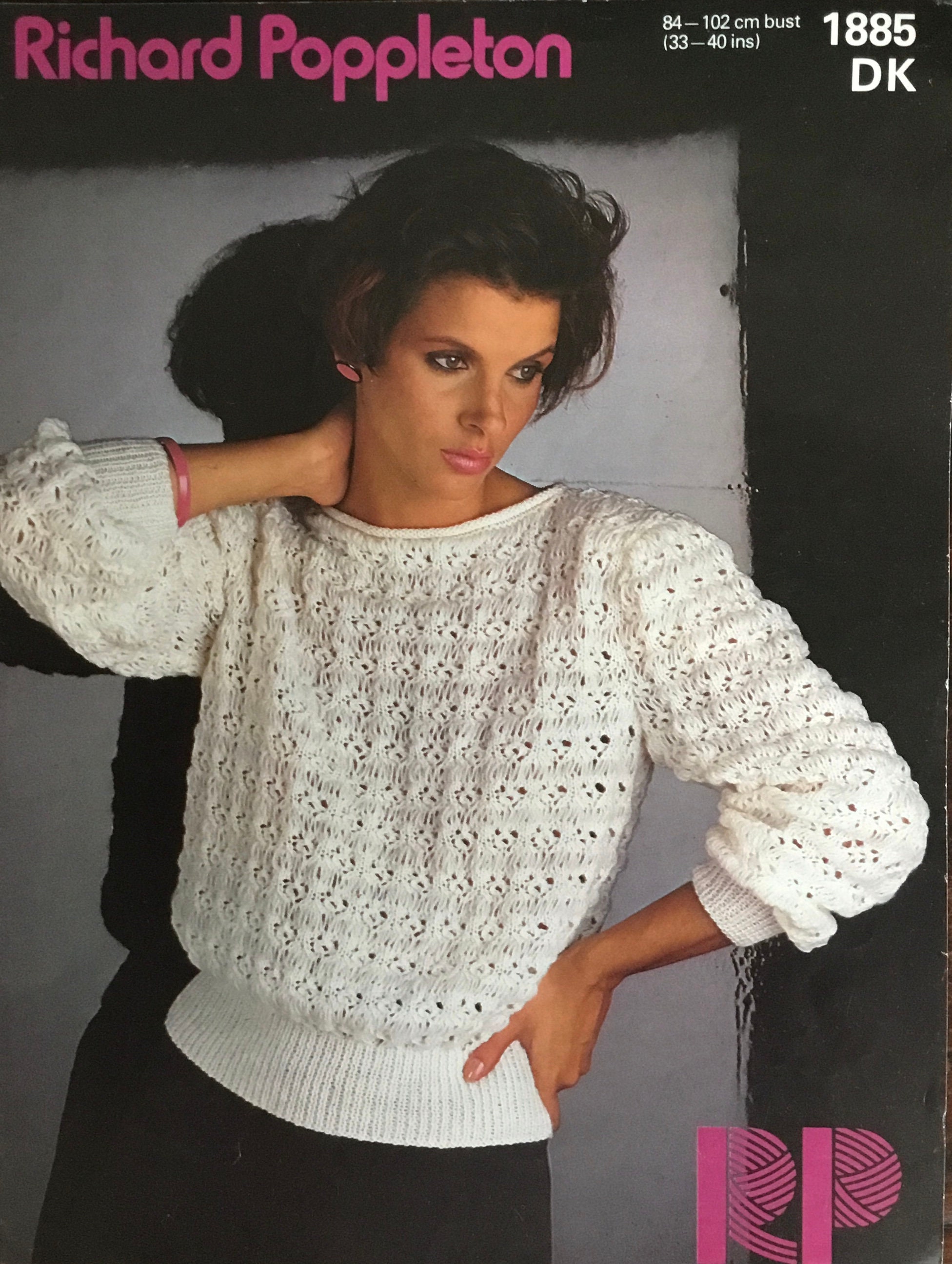 Vintage Richard Poppleton Sweater Knitting Pattern No. 1885 - Etsy UK