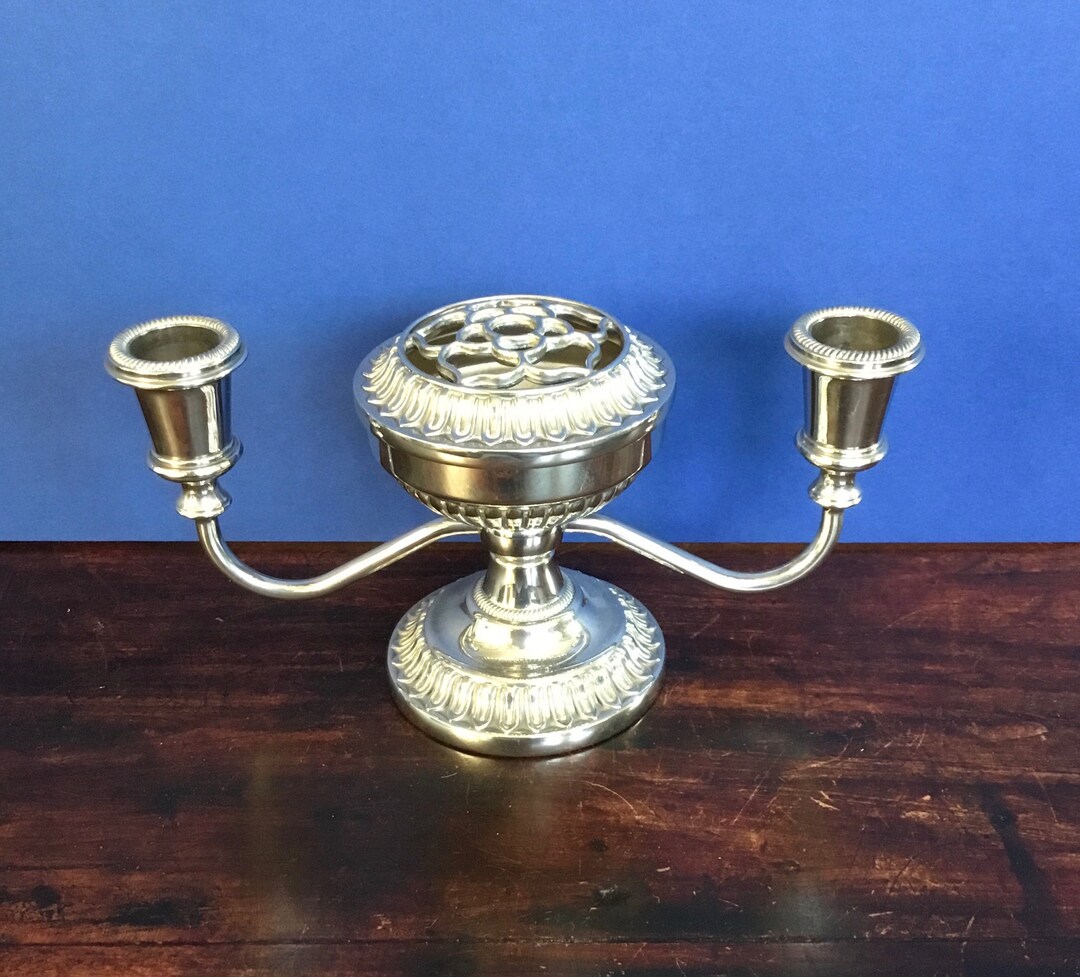 Vintage Seba Silver Plated 2 Branch Candelabra with Flower Bowl - Etsy ...