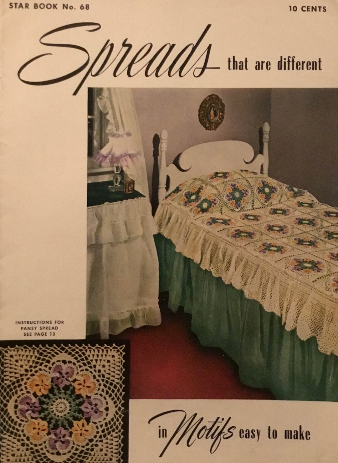 1949 American Thread Company Spreads That Are Different in Motifs Easy ...