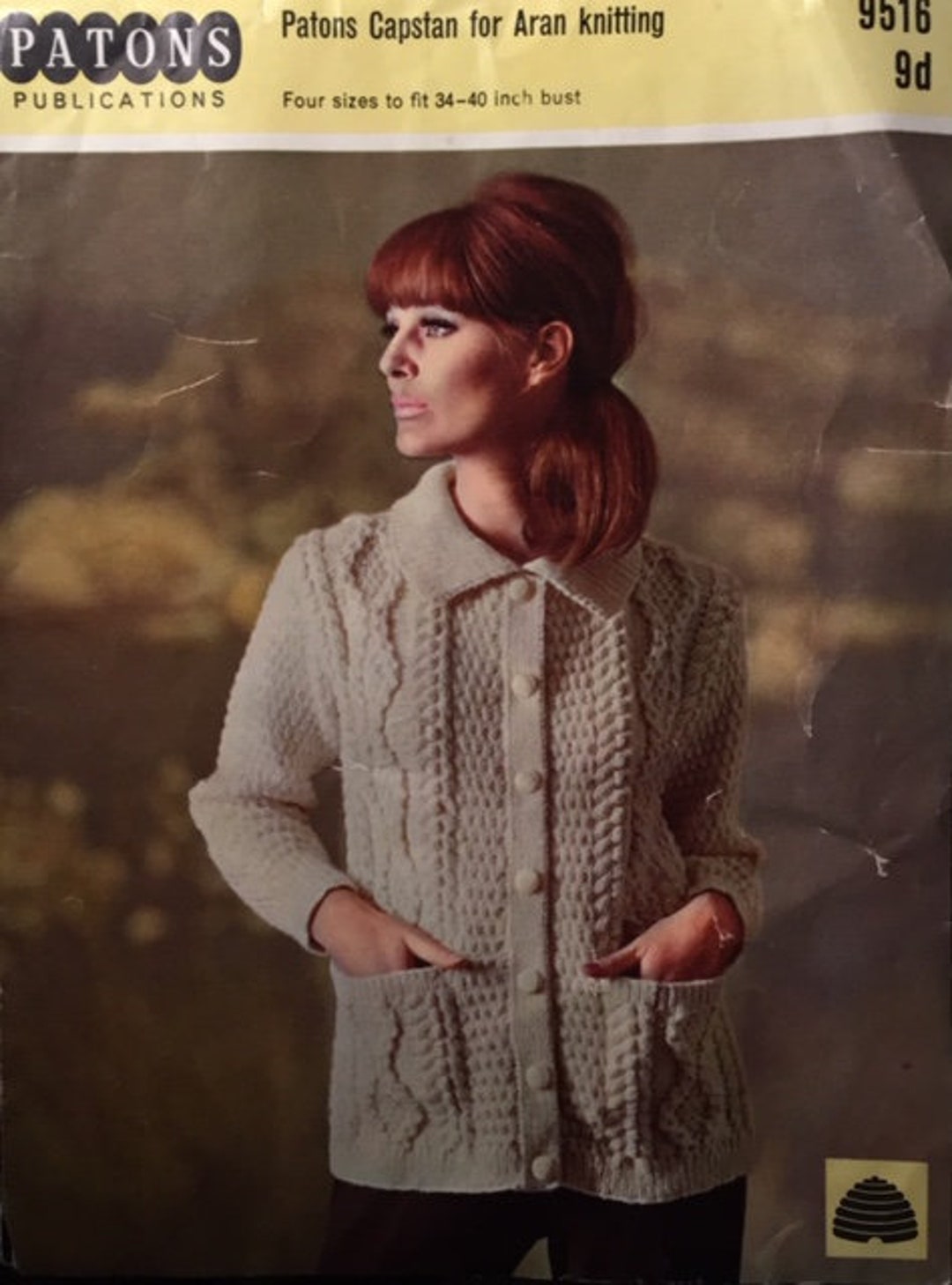 Vintage Patons Aran Coat Knitting Pattern No. 9516 Sizes 3440 - Etsy