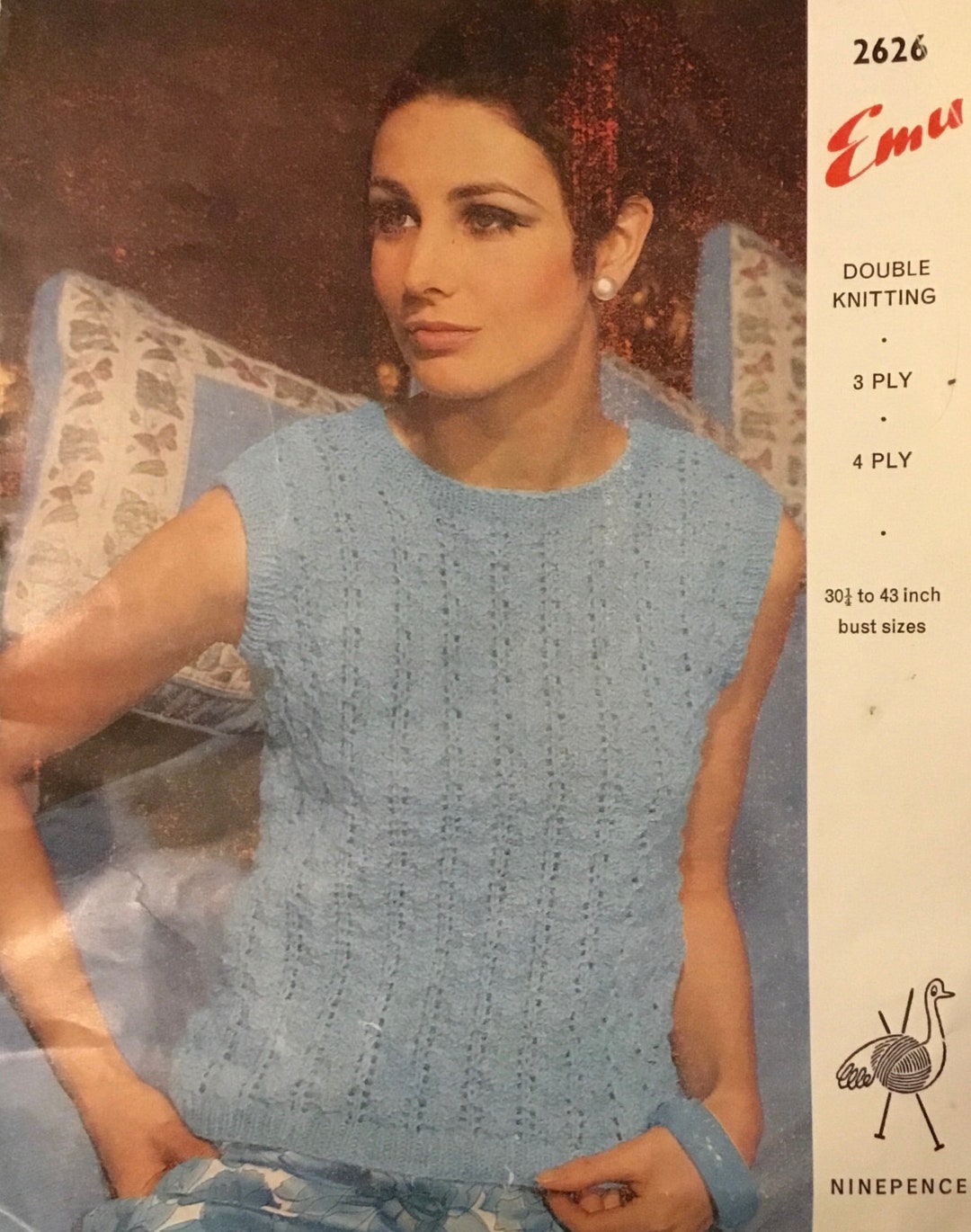 Vintage Emu Jumper Knitting Pattern No.2626 Bust 30 1/443 - Etsy