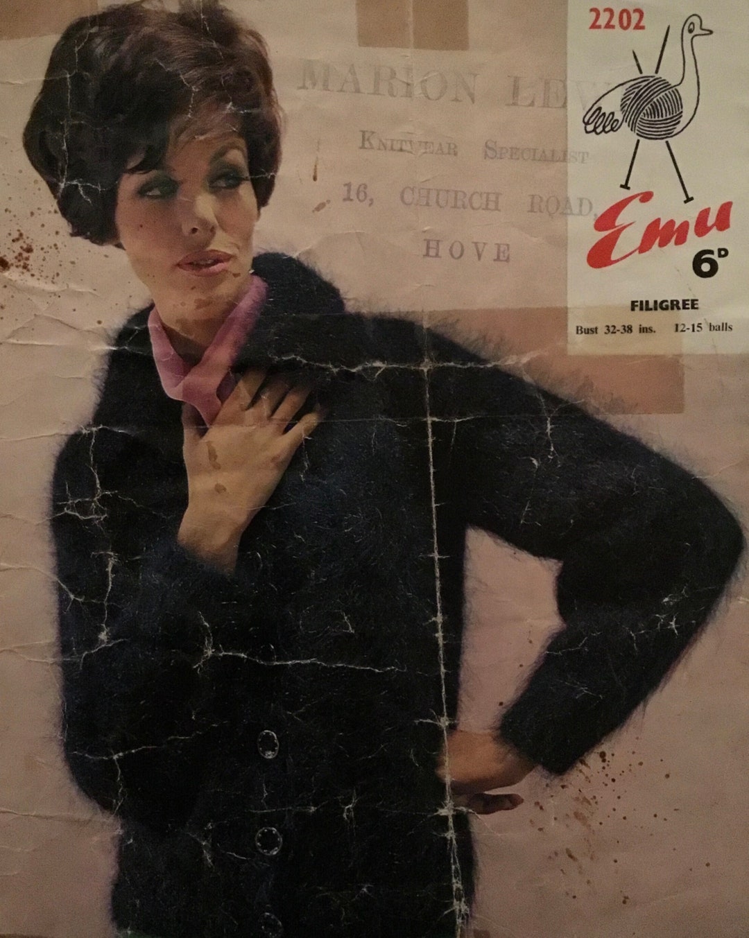 Emu Cardigan Knitting Pattern No. 2202 - to Fit Bust 32”-34”-36”-38” - Etsy