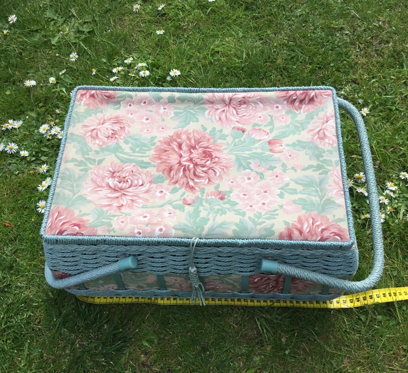 Large Vintage Sewing Basket | Etsy