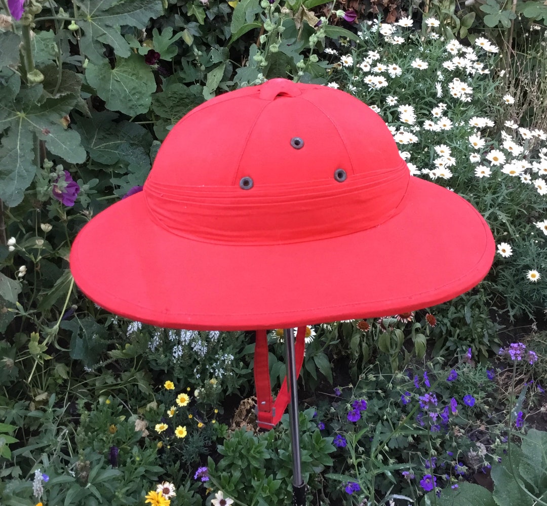 Red Pith Helmet - Medium/large - 56.5cm -57.5cm - Etsy