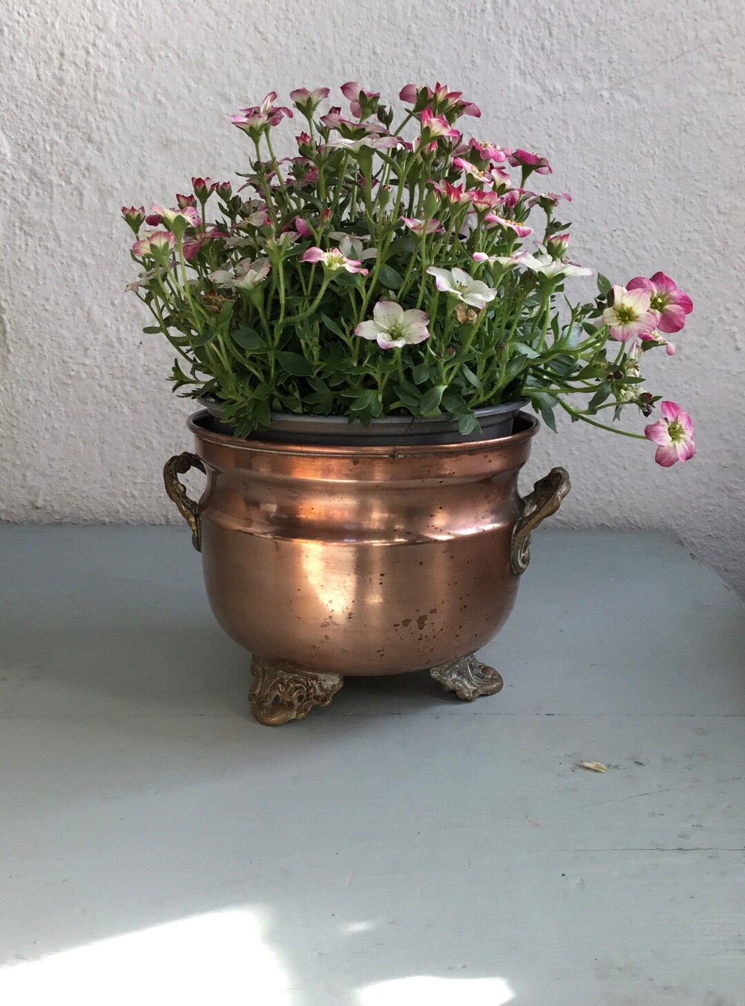 Vintage Copper Plant Pot - Etsy