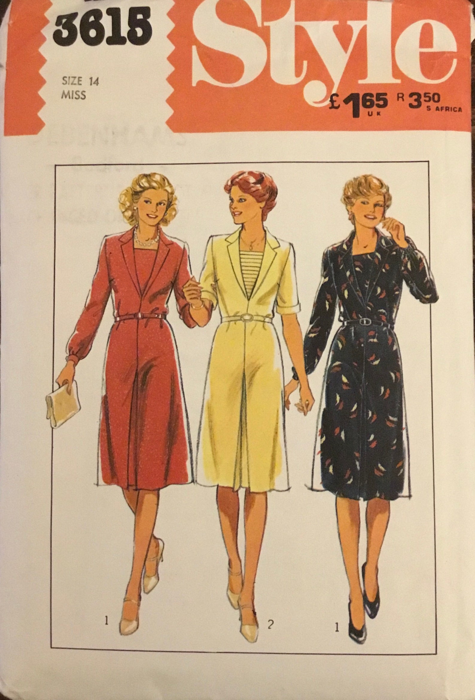 Vintage 1982 Style Patterns Misses Dress Sewing Pattern No. - Etsy