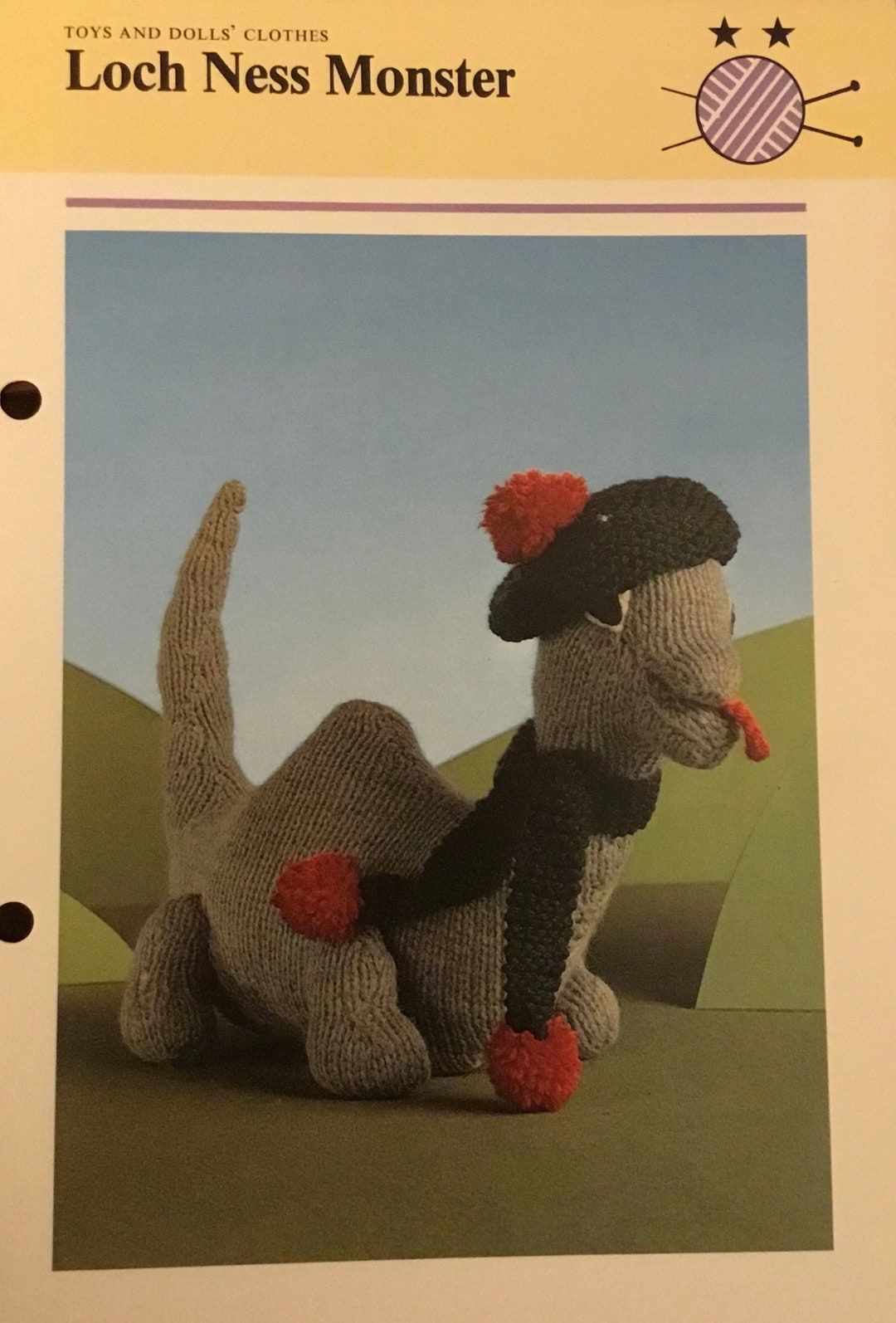 Loch Ness Monster Knitting Pattern - Etsy UK