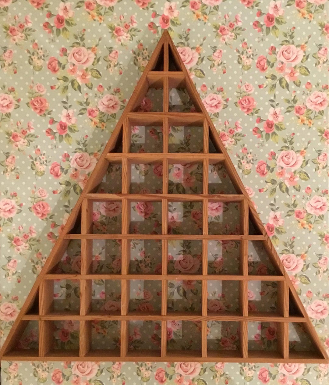 Triangular Wooden Thimble | Collector’s | Curios Shelving Display - Etsy