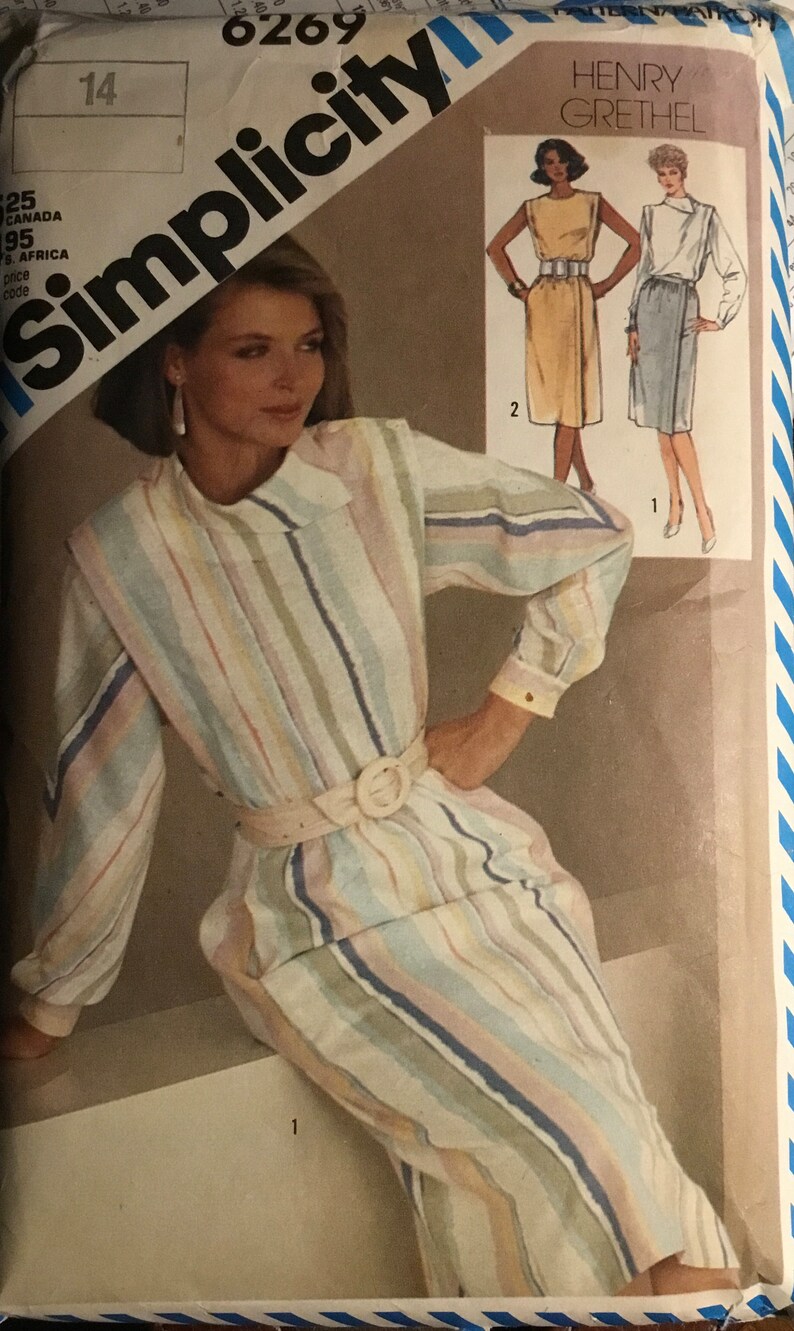 1983 Simplicity Henry Grethel Misses Two-piece Dress With - Etsy