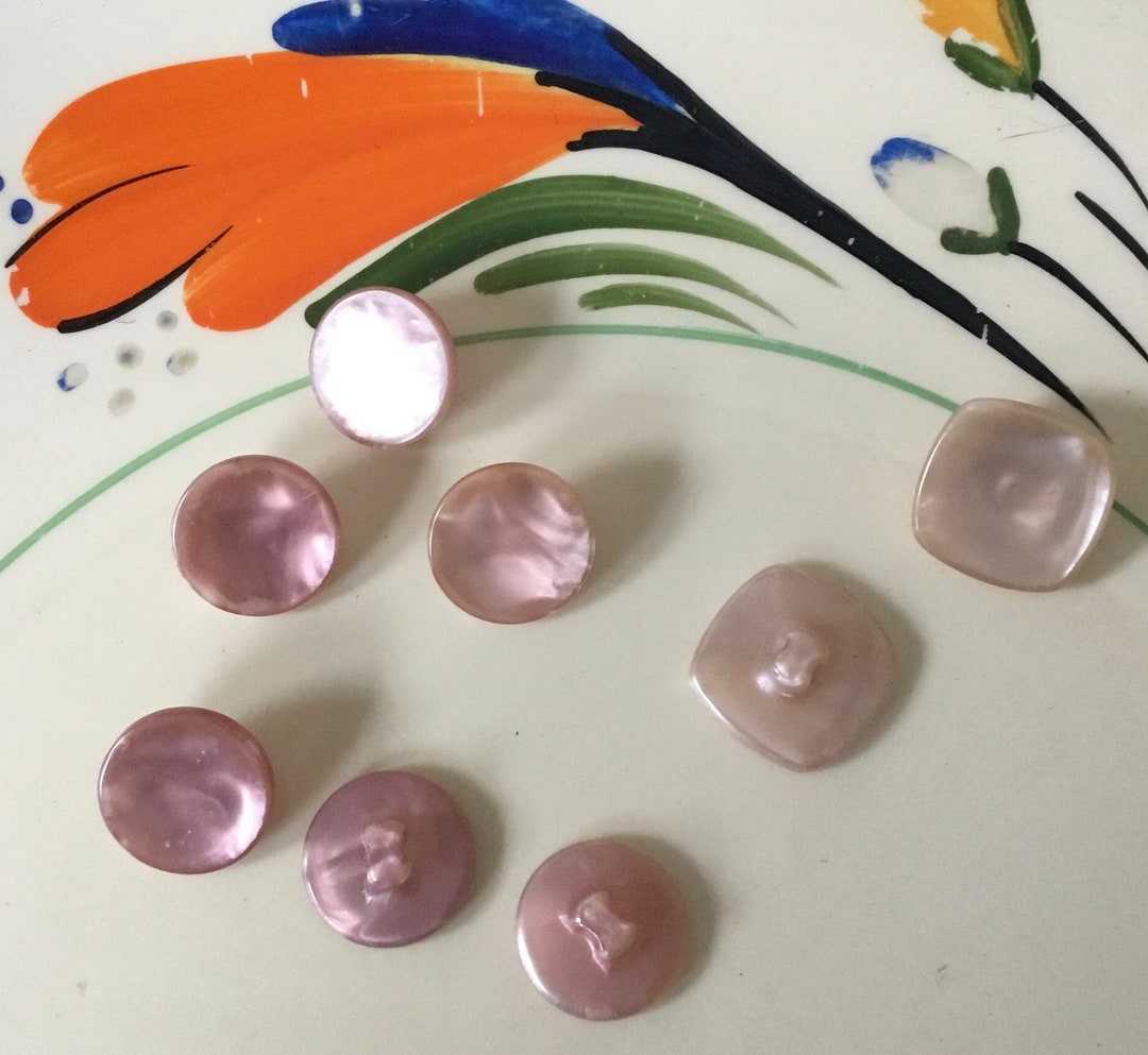 Vintage Pink Buttons - Etsy