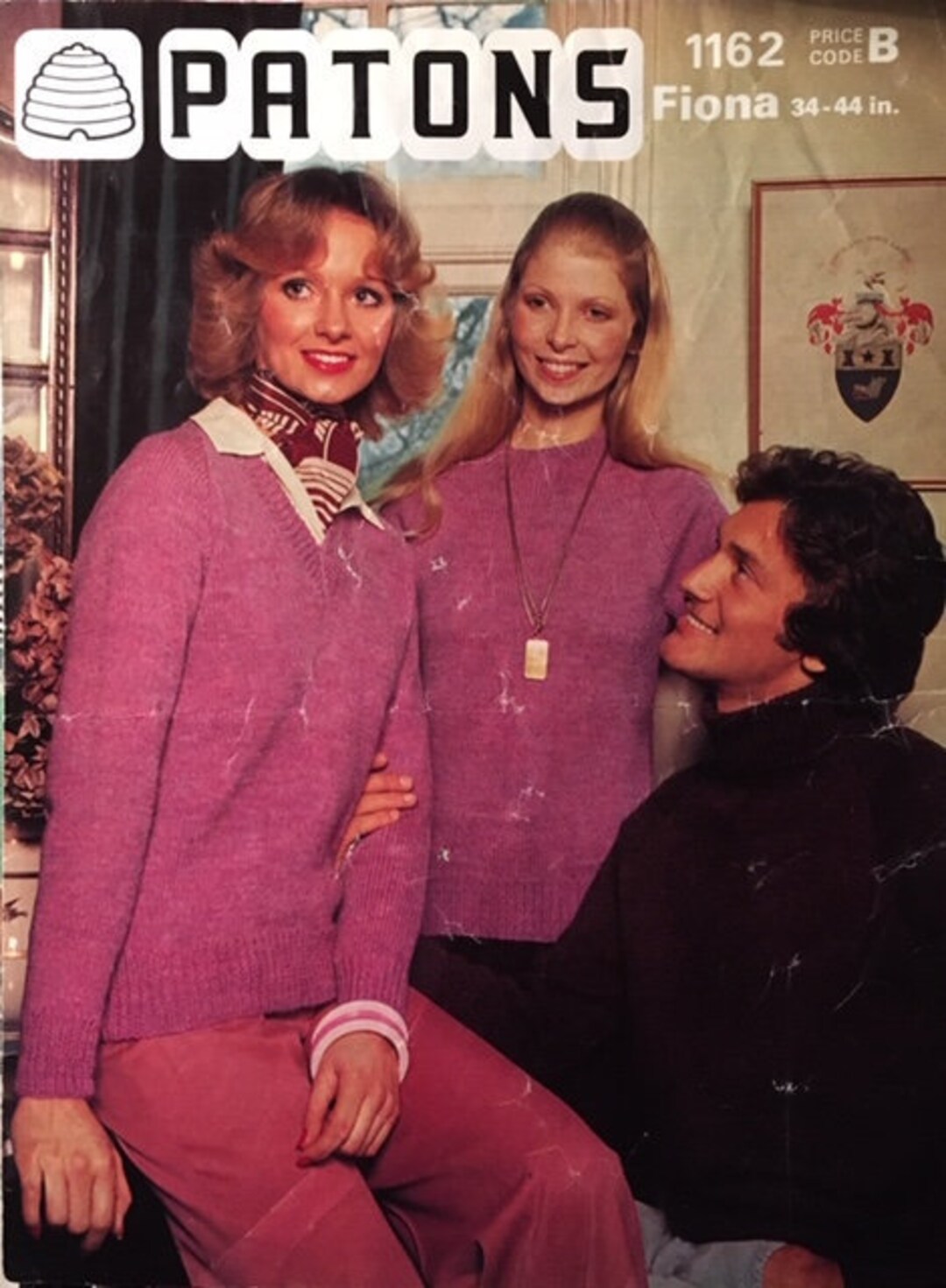 Vintage 1975 Patons Fiona Classic Sweater Six Sizes and a Choice of 3 ...