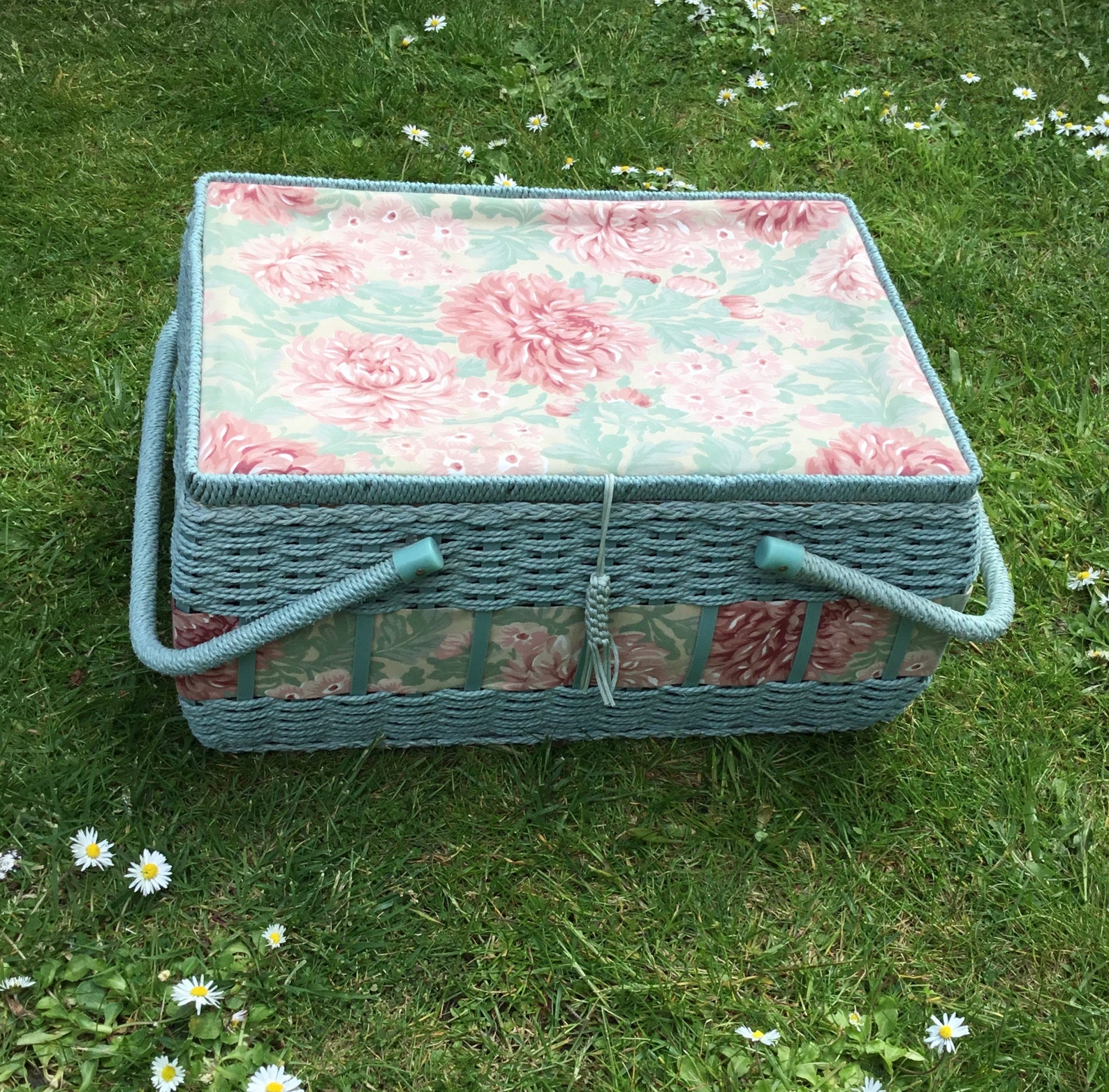 Large Vintage Sewing Basket | Etsy