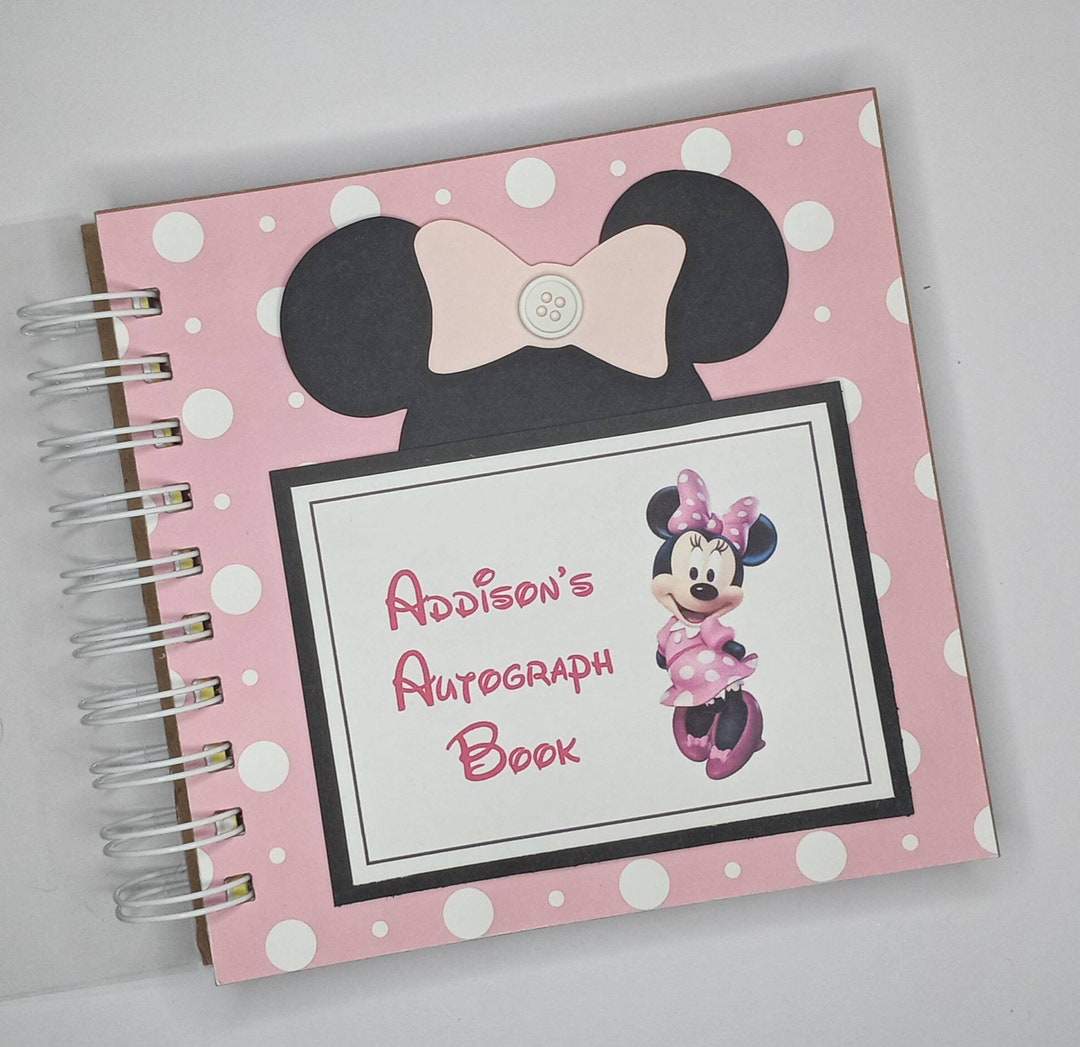 Disney Autograph Book Classic Minnie Scrapbook 80 Pages Personalized ...