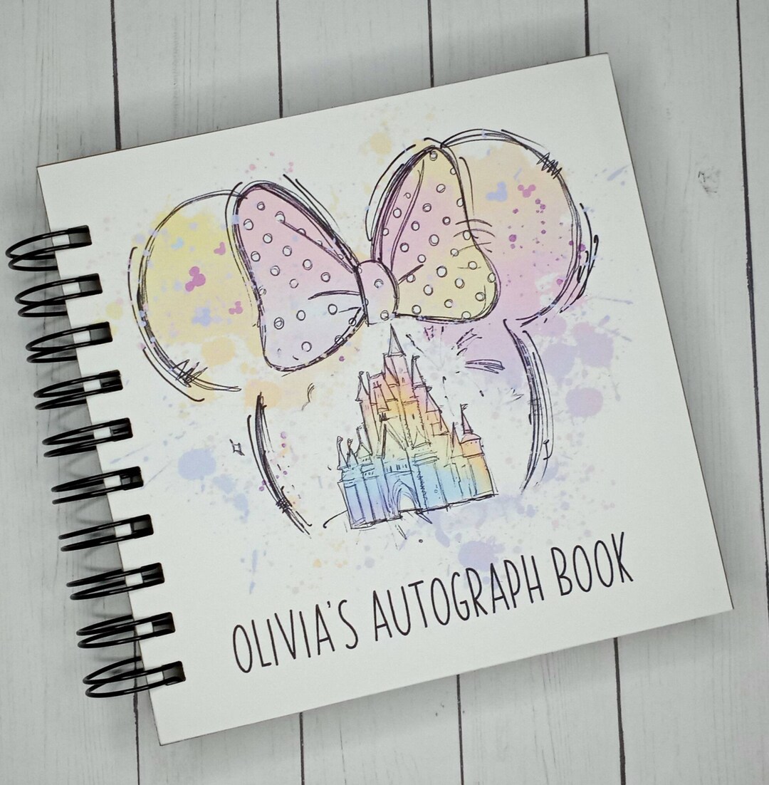 Libro de autógrafos de Disney Princess Castle Girls Minnie Bow Book ...
