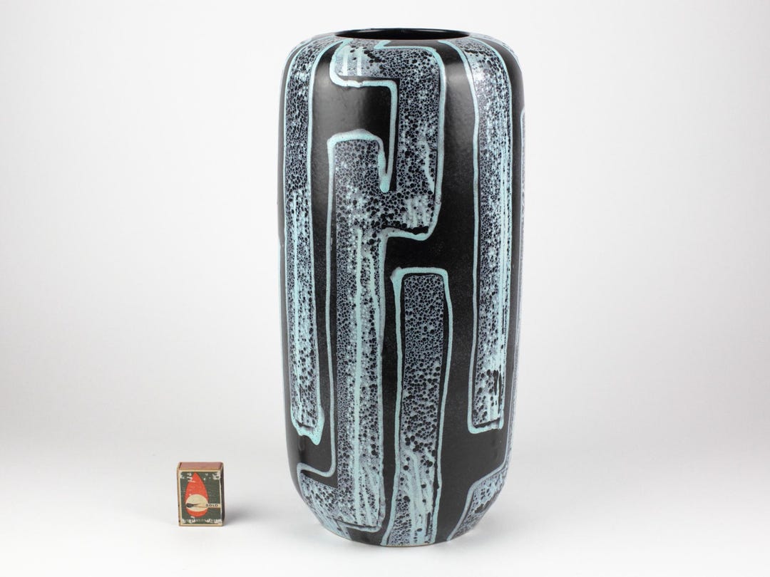Floor Vase by Strehla, XL Ceramic Vase, 70s, East German Pottery, Mid ...