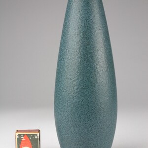 Tall Matt Blue Ceramic Vase by Marzi & Remi, 60s, West German Pottery ...