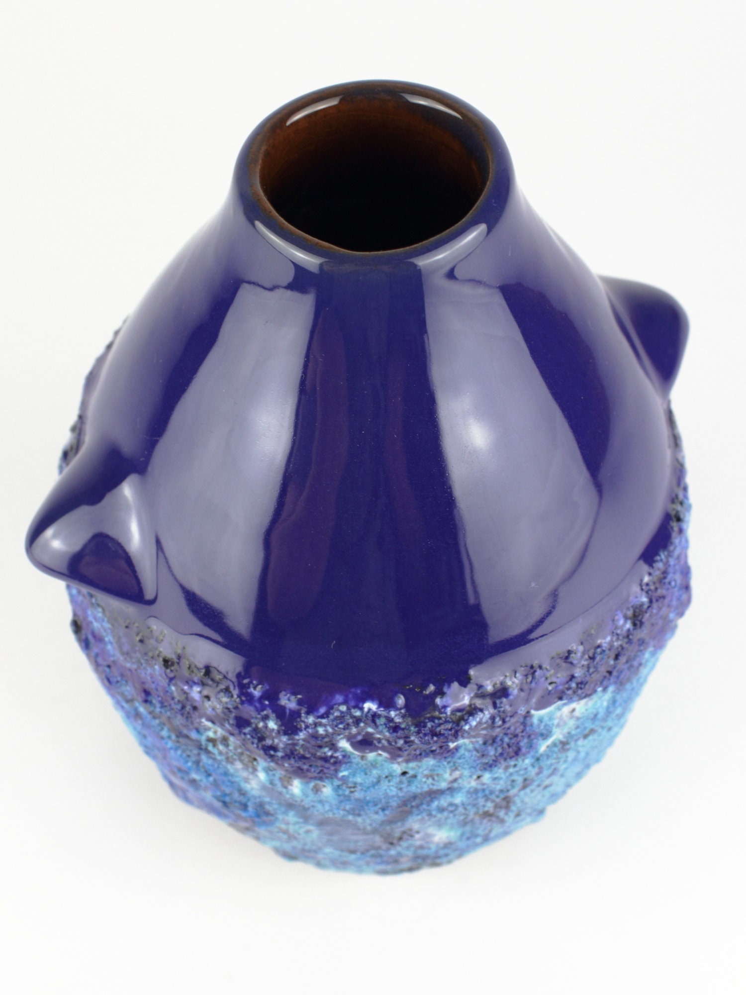 Blue Fat Lava Ceramic Vase by Marei, 70s, West German Pottery, Mid ...