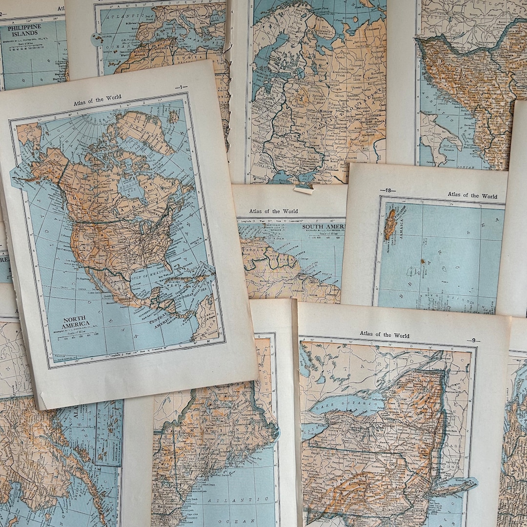 Antique Maps, Vintage Maps, Antique Maps, Vintage Map Collage Papers - Etsy