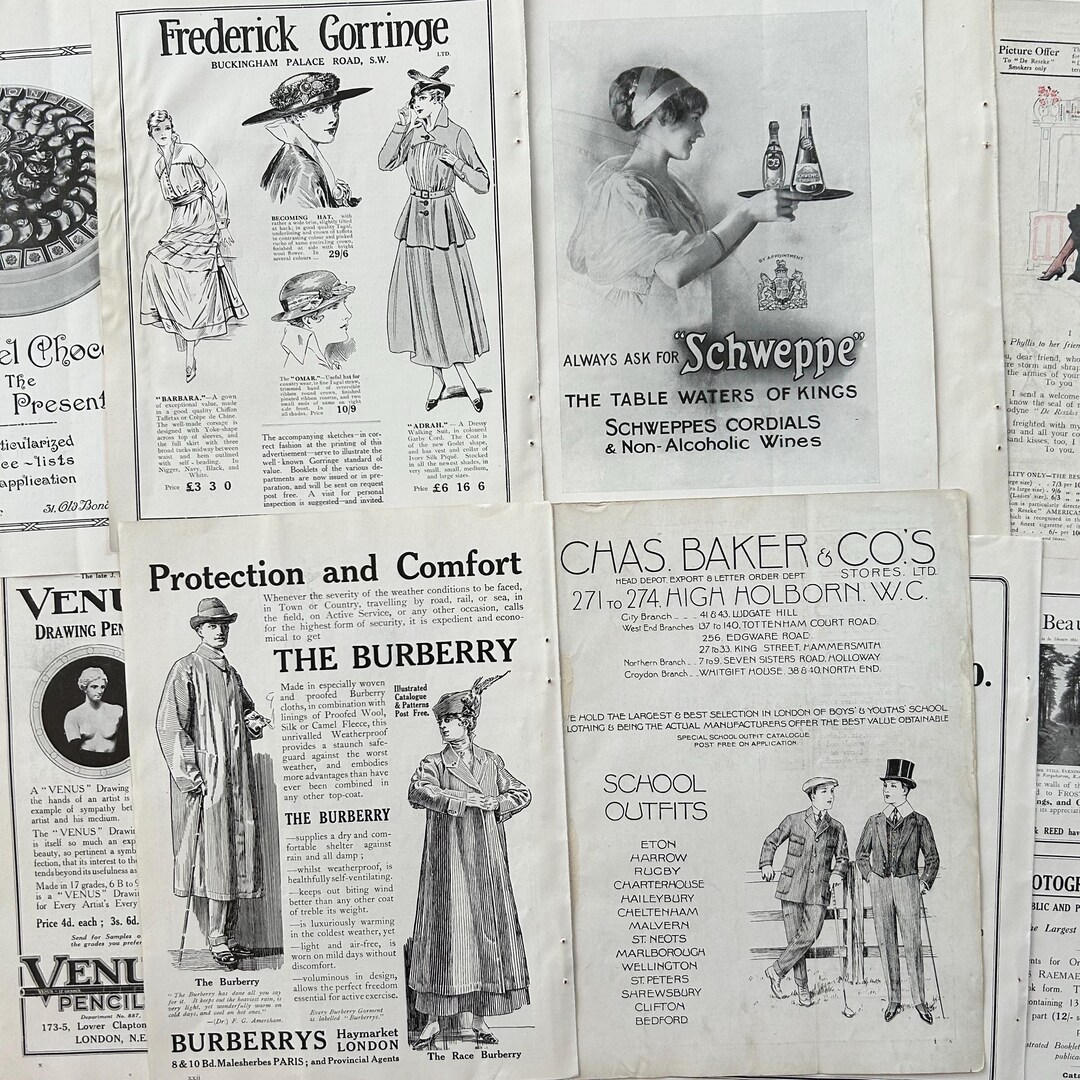 1916 British Magazine Advertisements - Etsy