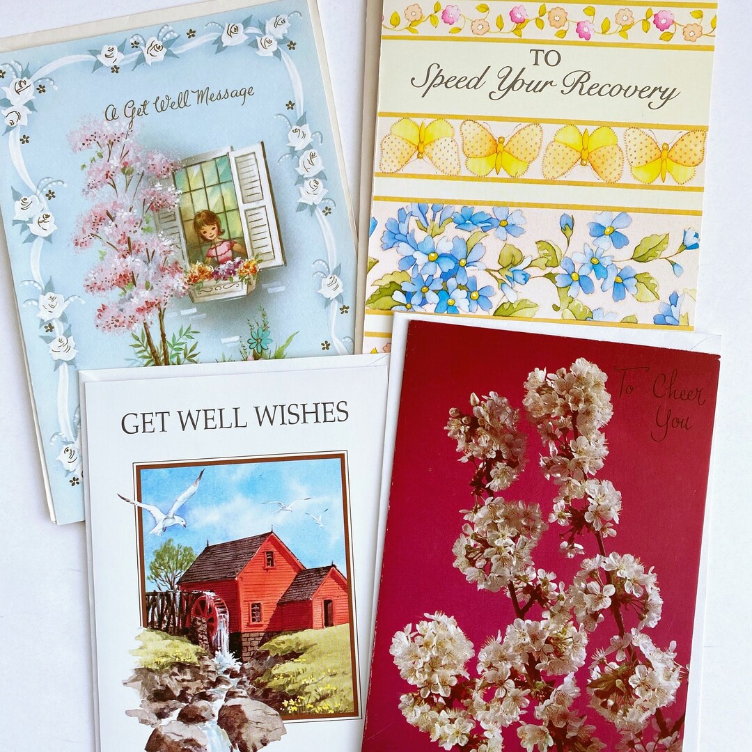Vintage Get Well Card Set - Etsy