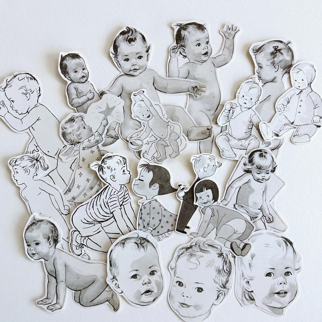 Vintage Baby Ephemera Pack for Junk Journals, Smash Books, Art Journals ...