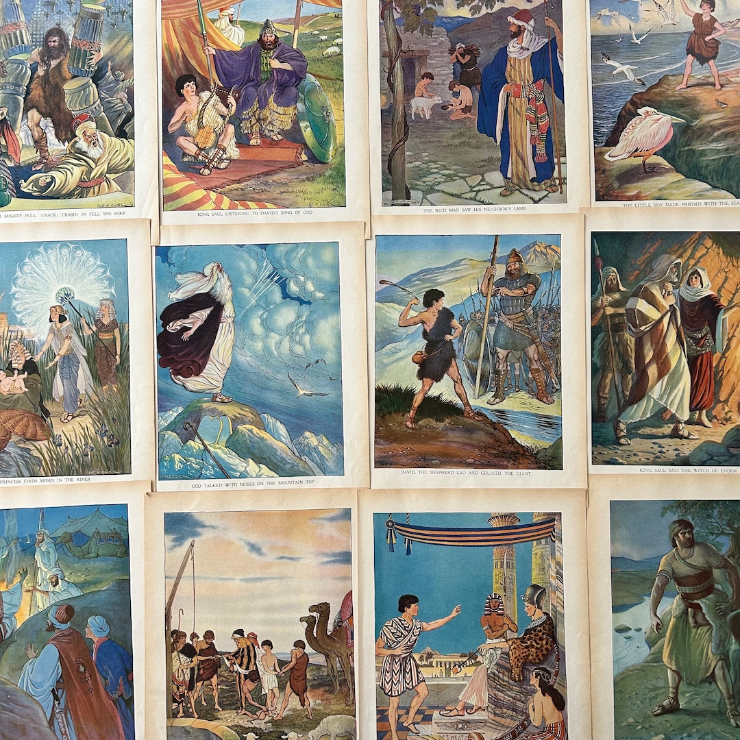 Antique 1925 Old Testament Bible Story Illustrations - Etsy