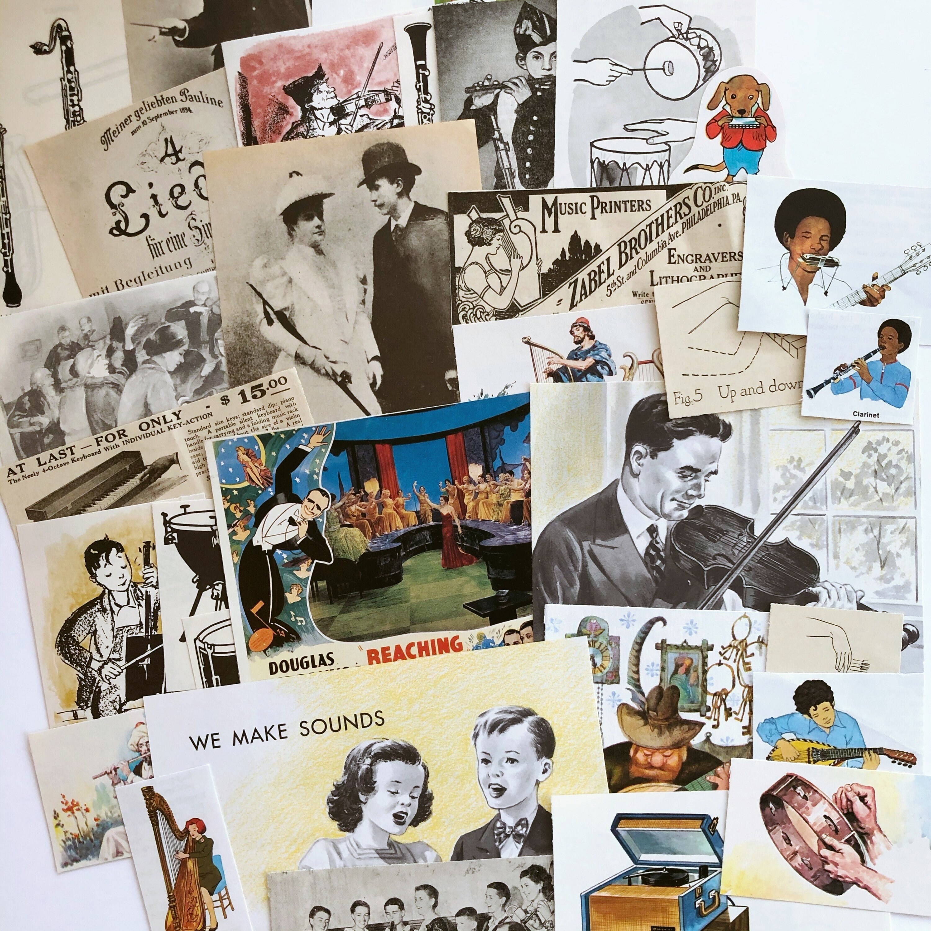 Music Themed Ephemera Pack for Junk Journals Smash Books Art - Etsy