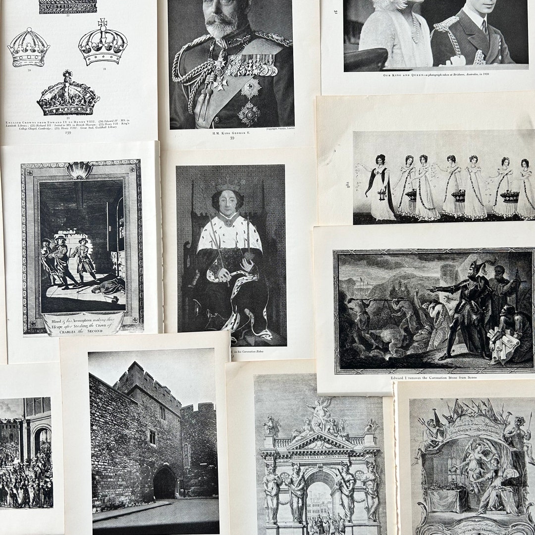 Beautiful England Kings & Queens Illustrations for Paper Crafting, Junk ...