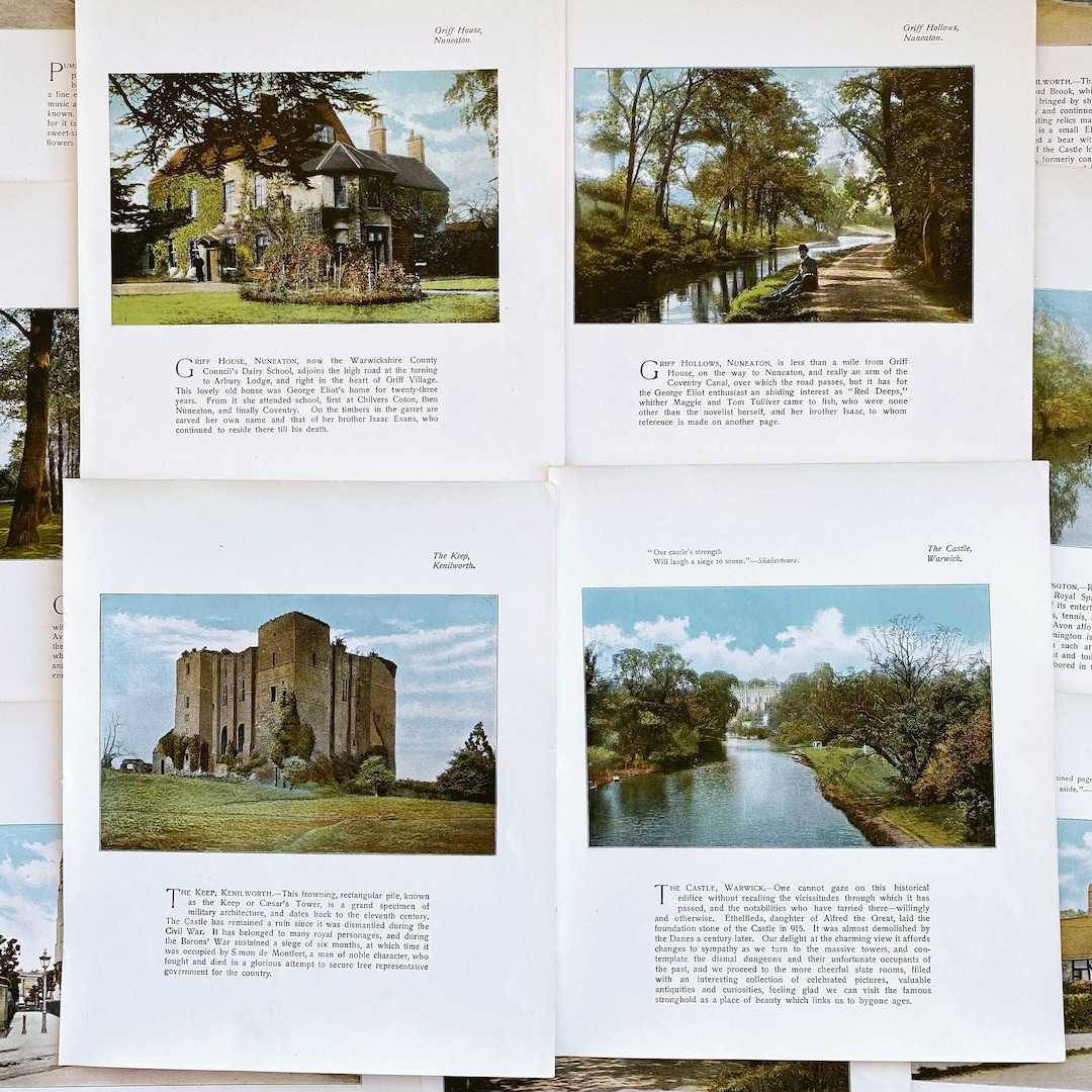 1910 Pictures of the Shakespeare Country Printed in London, Beautiful ...