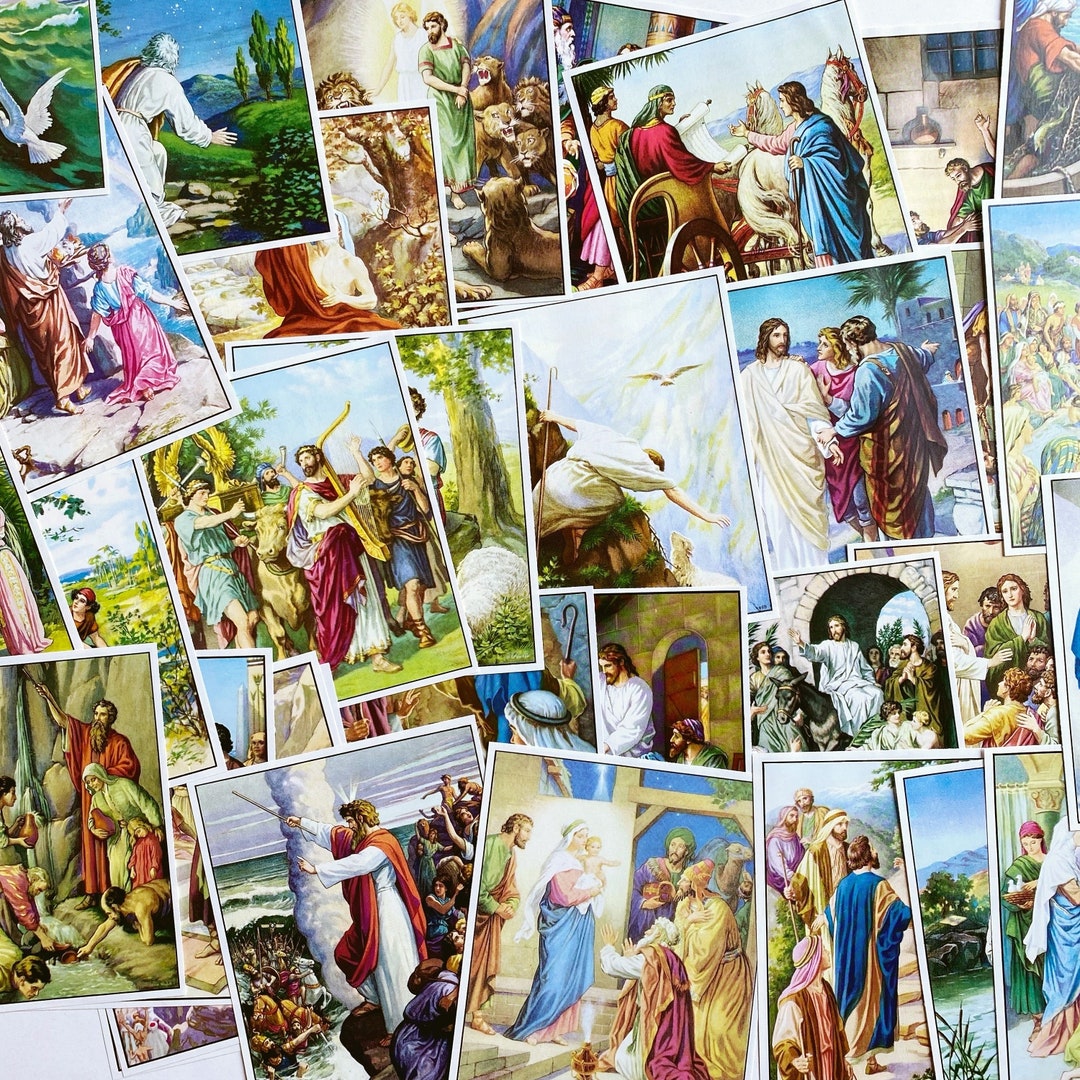 1956 Vintage Bible Story Illustrations, Vintage Bible Gallery Wall Art ...