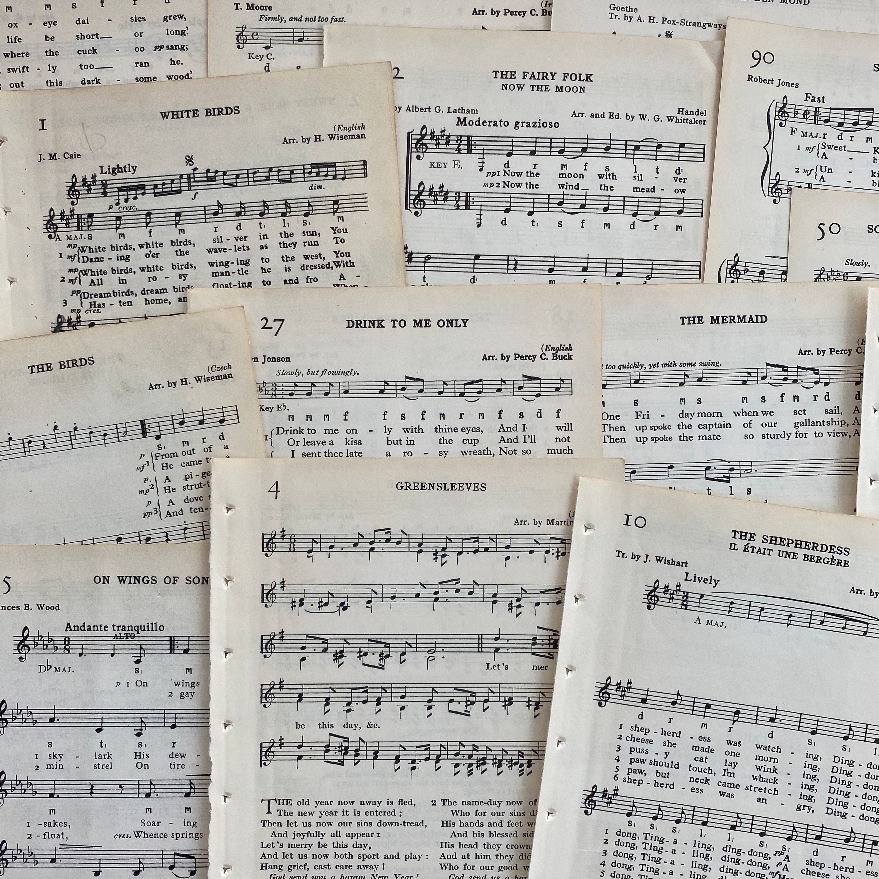 Vintage 1941 School Song Book Pages Childrens Sheet Music - Etsy