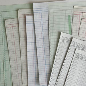 Full Sized Sheets Vintage Ledger Paper Packs - Etsy
