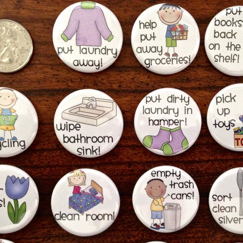 Magnets 1.25 for Chore Chart Daily Kids Tasks - Etsy