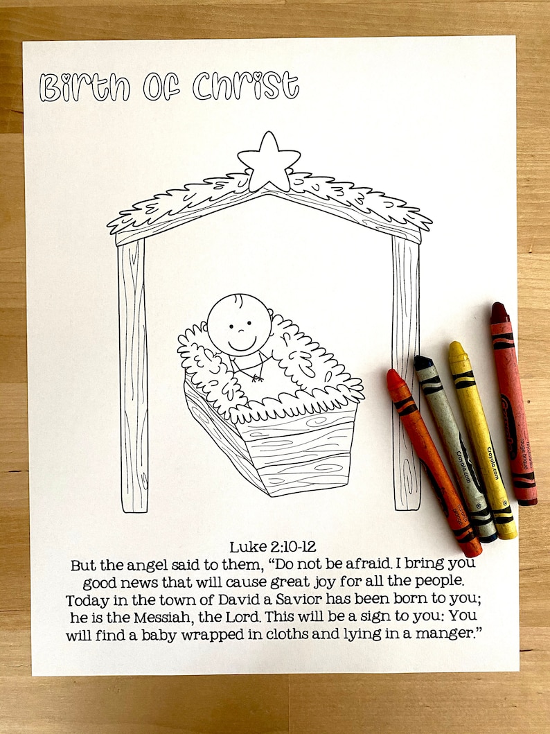 Printable Jesse Tree Coloring Pages Advent Cards Countdown - Etsy