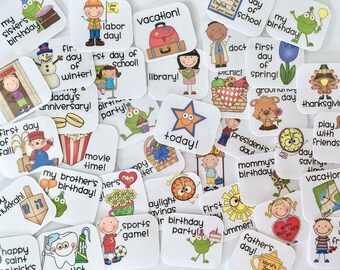 Printable Tiles for Weekly Kids Calendar Activity & Chore | Etsy