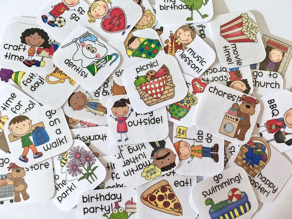 Printable Tiles for Weekly Kids Calendar Activity & Chore | Etsy