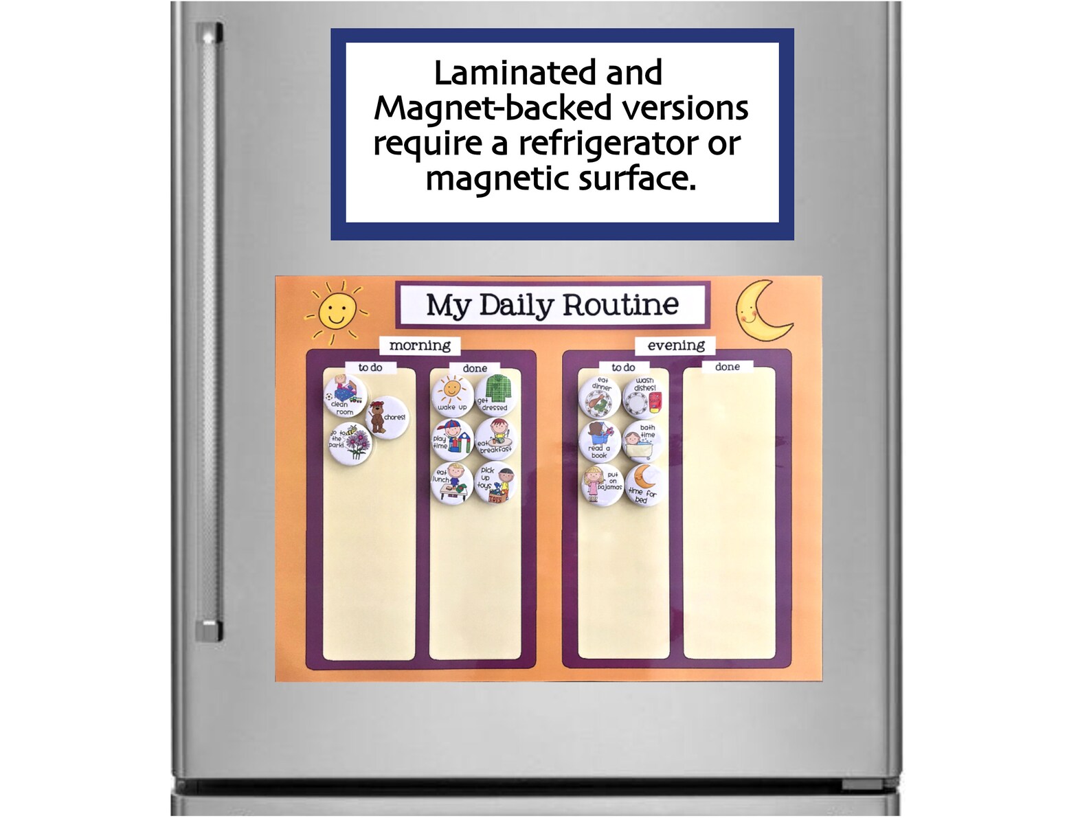 Kids Magnet Daily Routine Chore Board Task Chart - Etsy