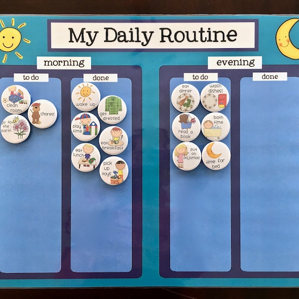 Toddler Routine Board - Etsy