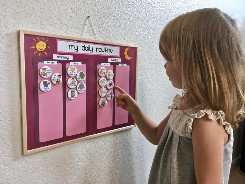 Kids Magnet Chore Board Daily Routine Task Chart Etsy Kids Magnet Chore Board Daily Routine Task Chart Etsy