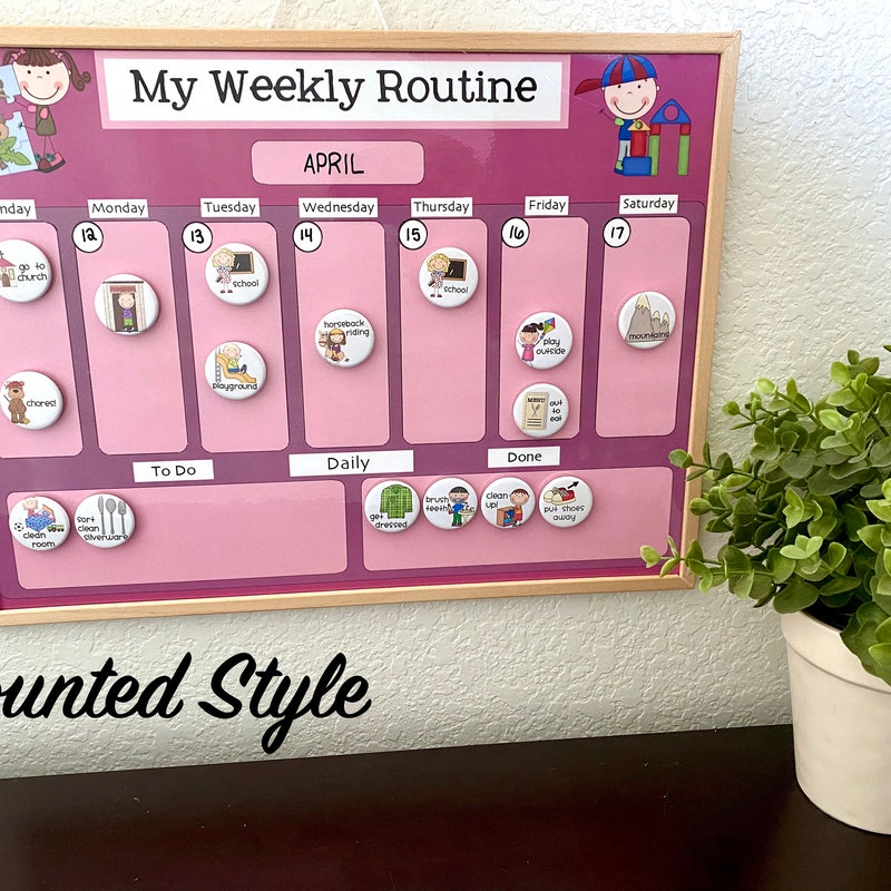 Magnetic Calendar Kids - Etsy