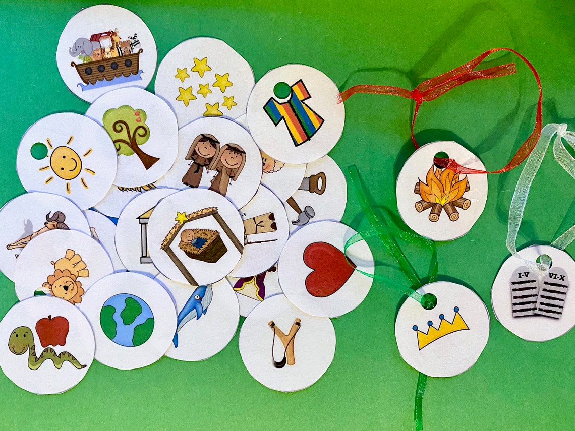 Printable Jesse Tree Ornaments Advent Cards Countdown to | Etsy