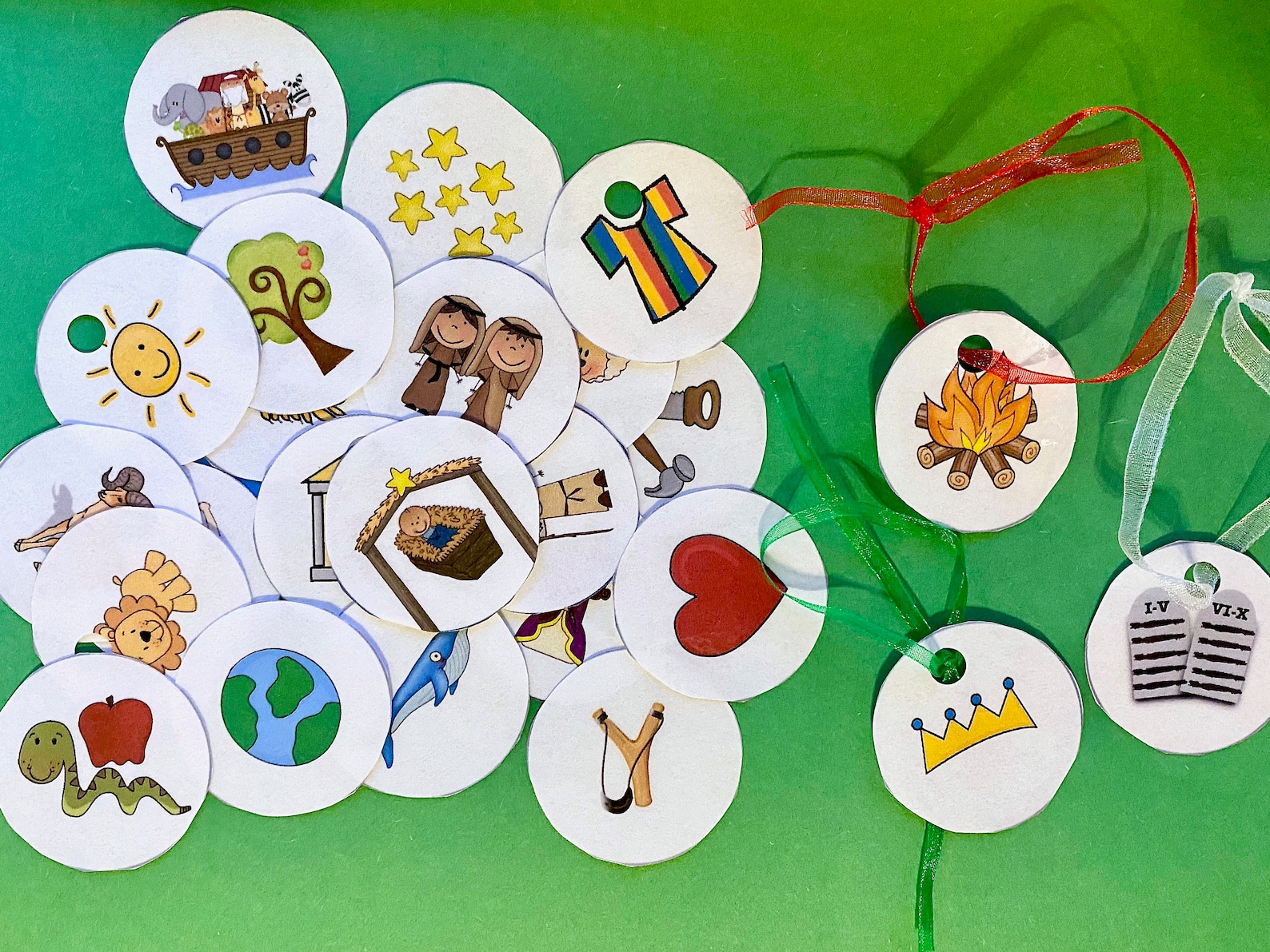 Printable Jesse Tree Ornaments Advent Cards Countdown to | Etsy