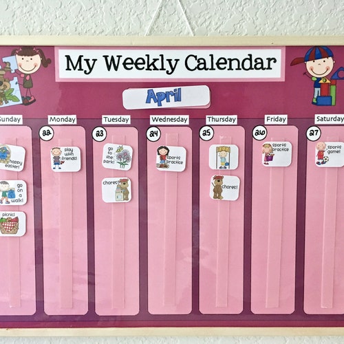 10 Extra Tiles for Weekly Kids Calendar Activity & Chore | Etsy