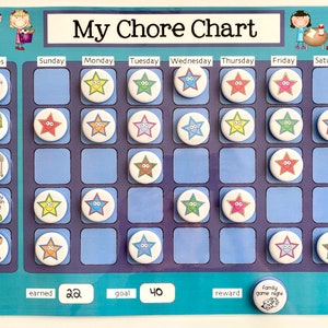 Kids Weekly Magnet Chore Chart, Task Chart, Daily/weekly Routine ...